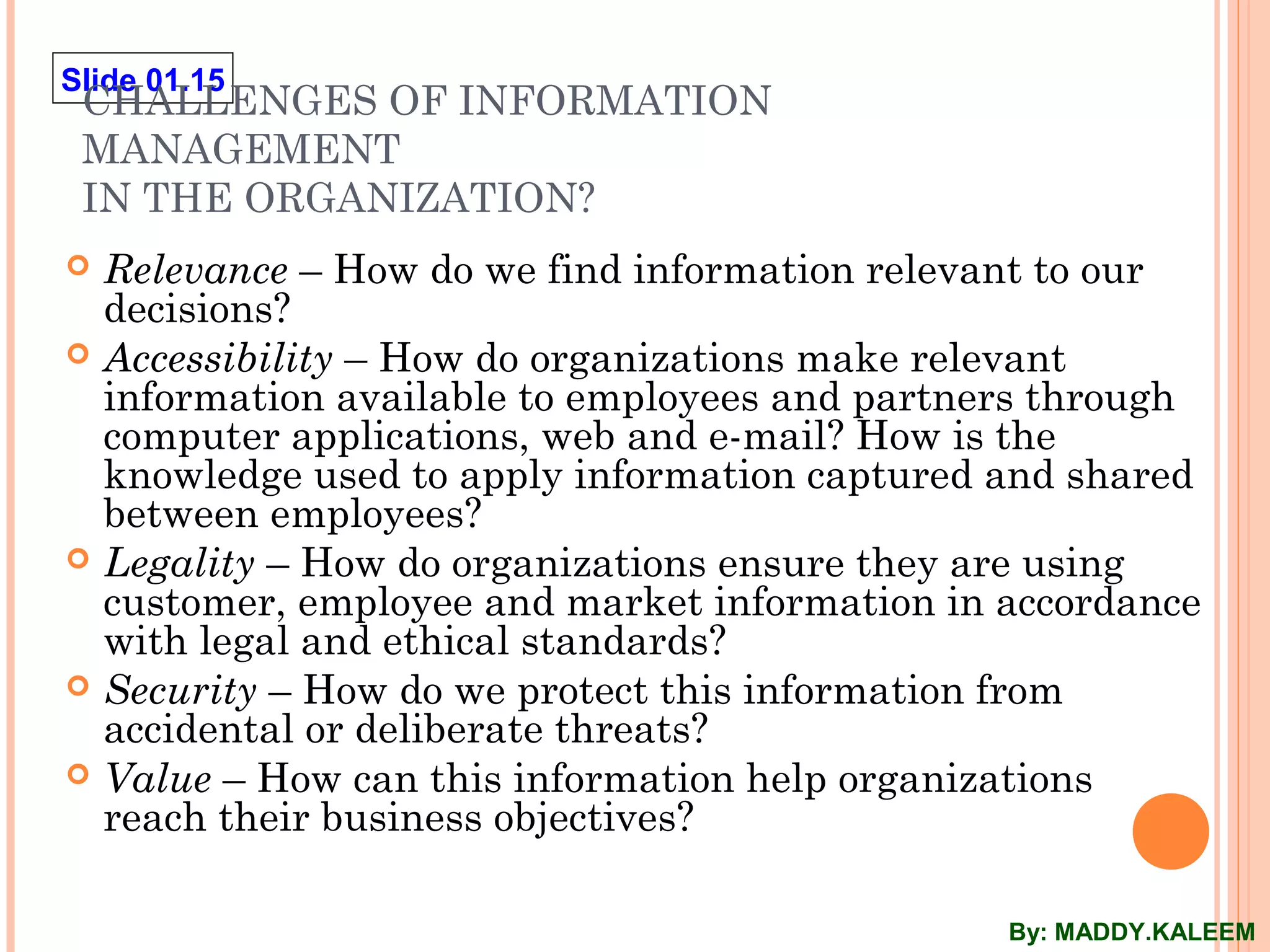 Introduction to Information Management Chapter 1 | PPT