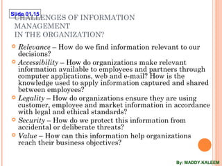 Introduction to Information Management Chapter 1 | PPT | Internet ...