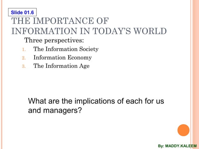 Introduction to Information Management Chapter 1 | PPT | Internet | Computing