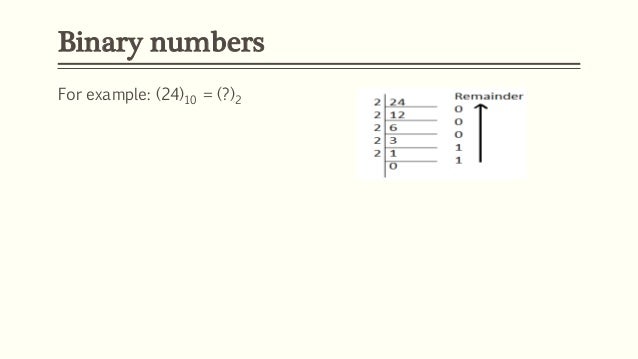 Chapter 1: Binary System