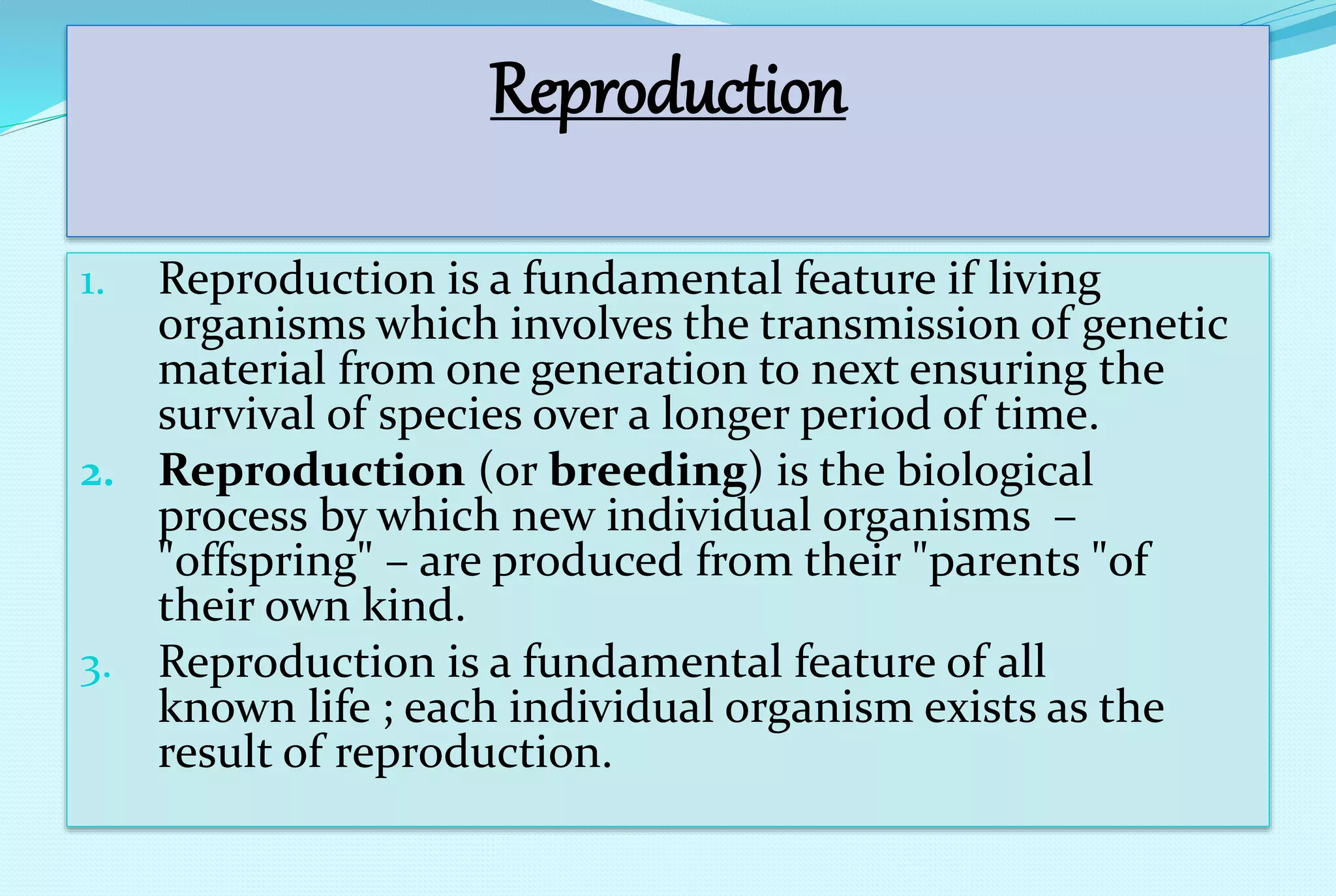 CLASS 12||Chapter 1|| Reproduction in Organisms. | PPTX