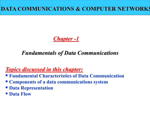 Introduction to Data Communication | PPT | Computer Networking | Computing