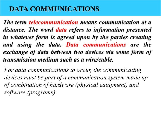 Introduction to Data Communication | PPT