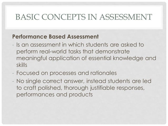 Basic Concepts in Assessment in Learning | PDF