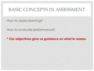 Basic Concepts in Assessment in Learning | PDF