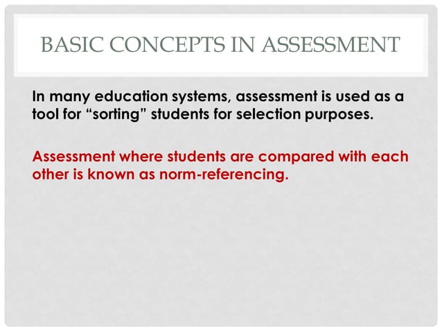 Basic Concepts in Assessment in Learning | PDF