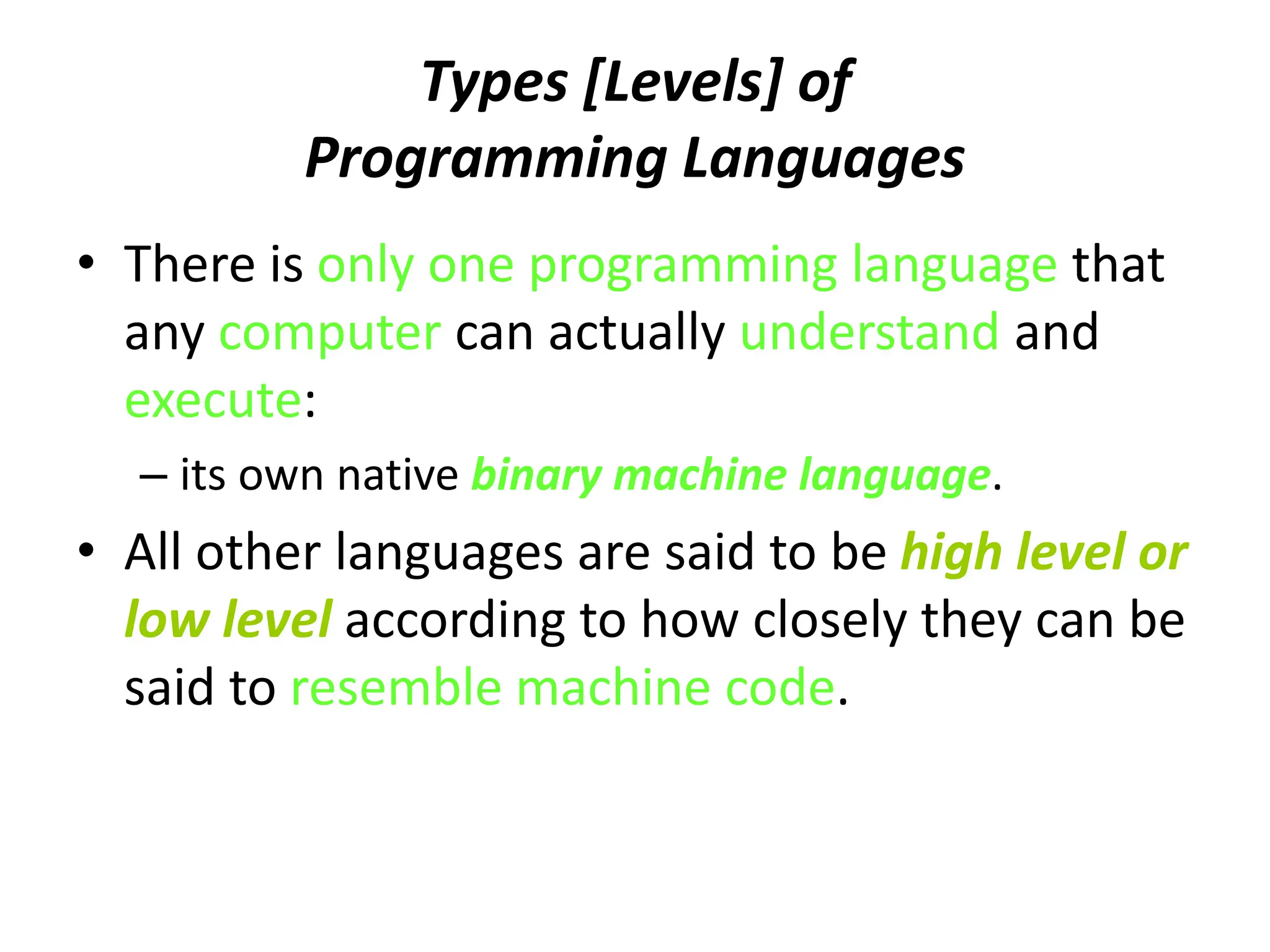 CHAPTER-1.ppt | Programming Languages | Computing