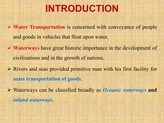 CHAPTER - 1. INTRODUCTION to harbour Engineering | PPT