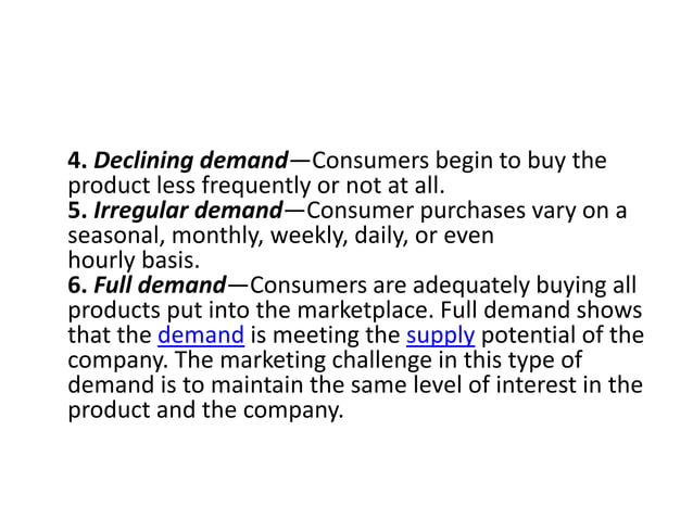 Scope of Marketing and types of demands slides | PPT