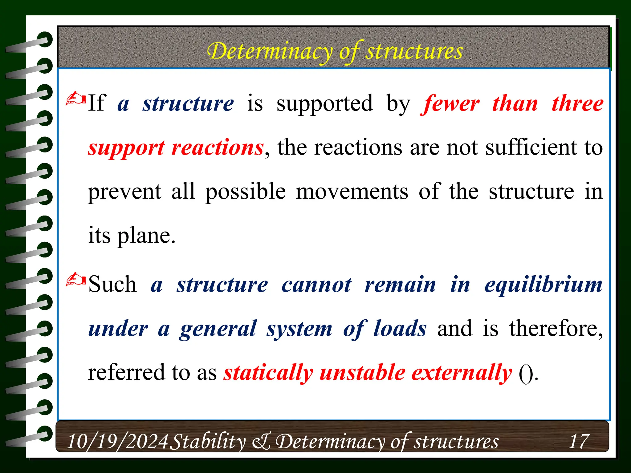 Theory of Structures (Stability and determinacy).pptx