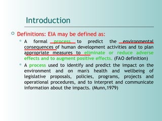 Environmental impact assessmnet Chapter 1 | PPT