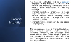 Financial Institution Management in Banks | PPTX