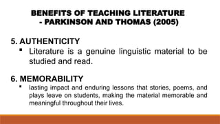 CHAPTER 1- teaching and Assessment of Literature | PPTX