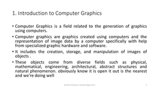 Chapter-1.pdf of Computer Graphics: Introduction and Application | PDF