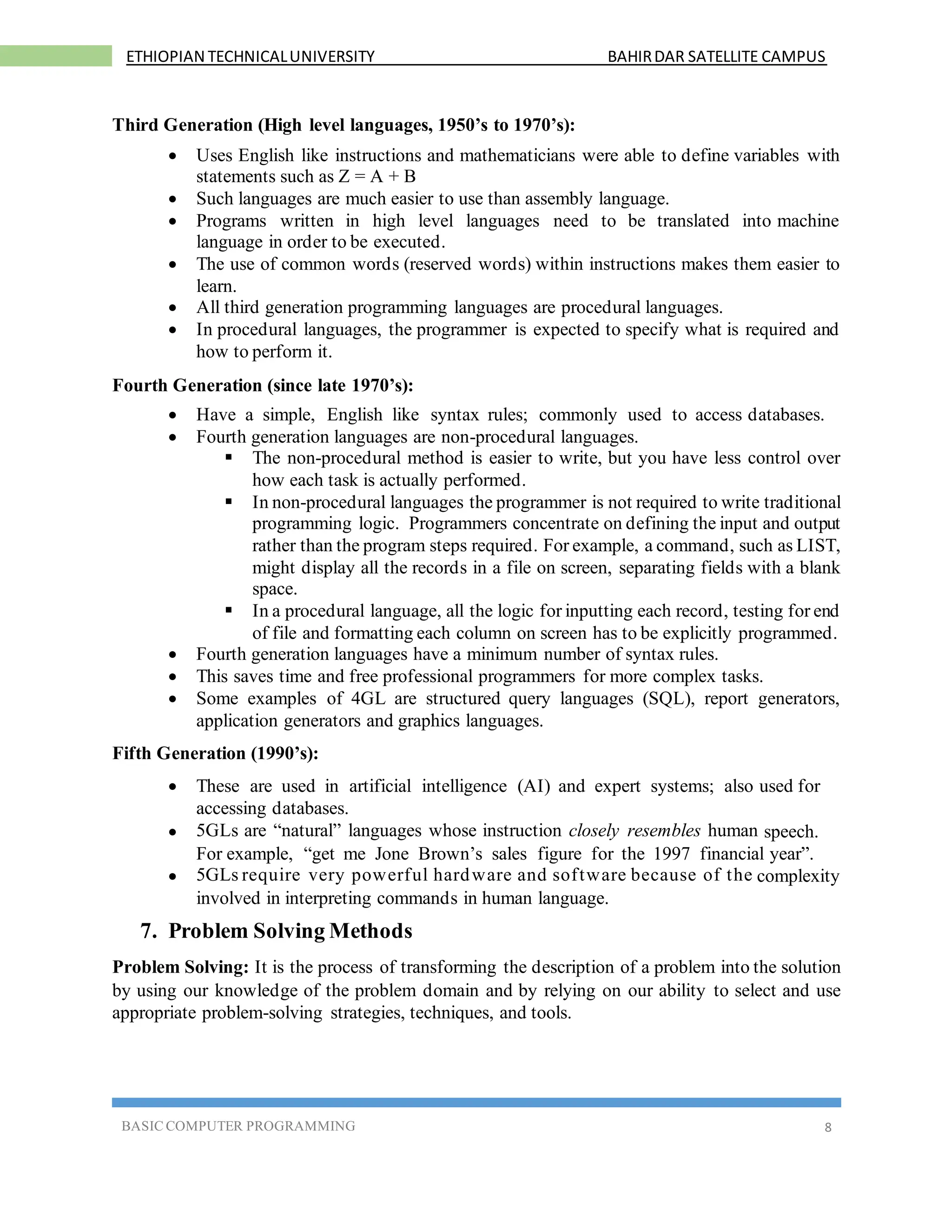 Problem Solving Using Computers FOR any dep't | PDF