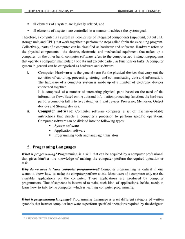 Problem Solving Using Computers FOR any dep't | PDF