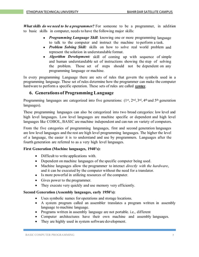 Problem Solving Using Computers FOR any dep't | PDF