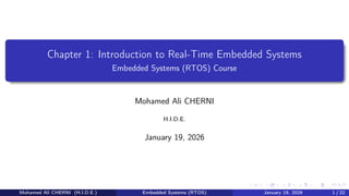 INTRODUCTION TO REAL-TIME EMBEDDED SYSTE | PDF