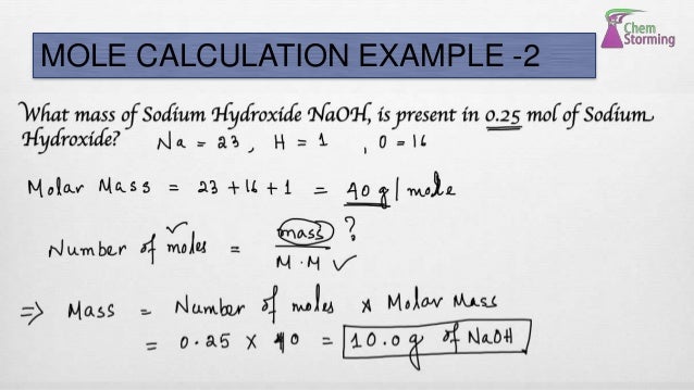 Chapter 1-4 mole calculation examples