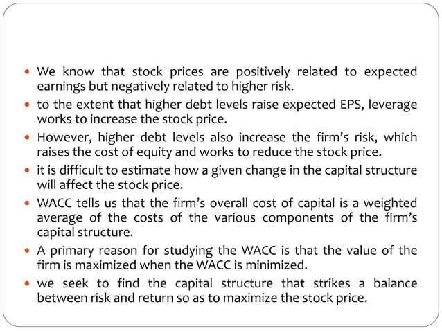 Chapter-1-Capital Structure Policy and Leverage.pptx | Stocks and Bonds | Personal Investing