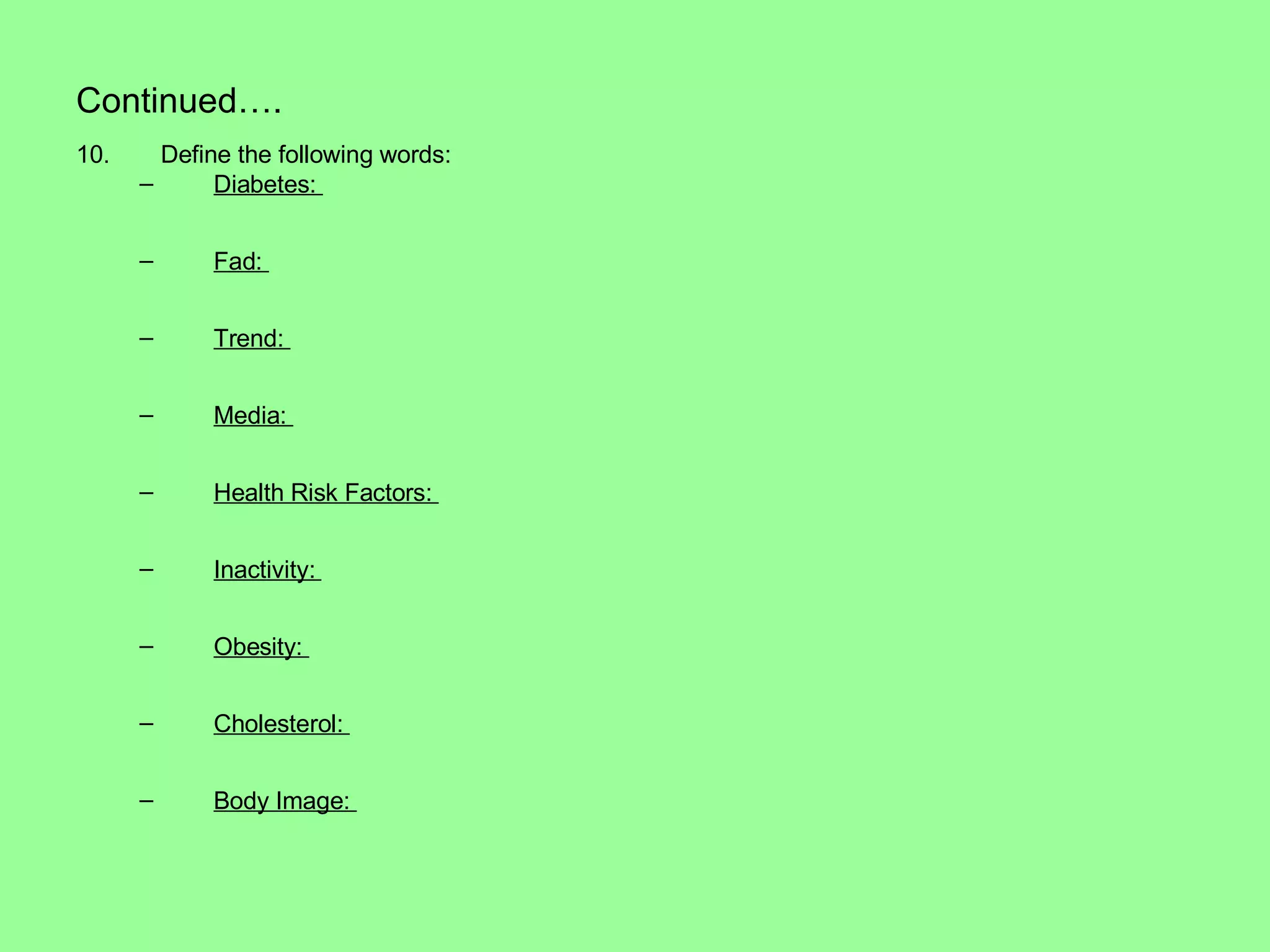 Chapter 1~ Class Assignment | PPT