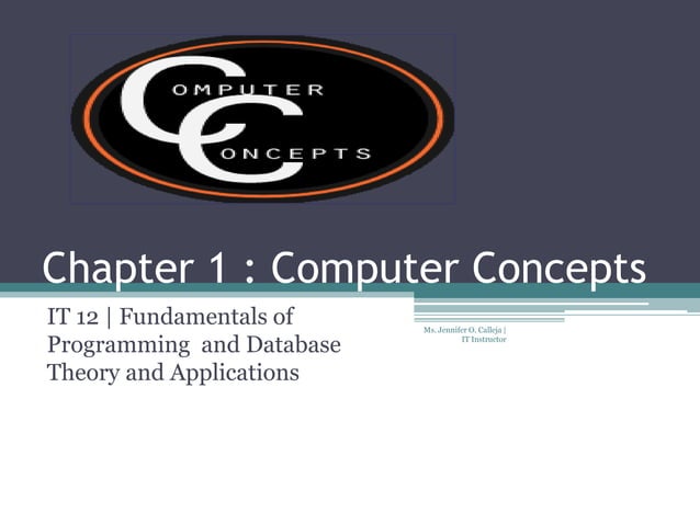 Chapter 1 Computer Concepts (1) | PPT