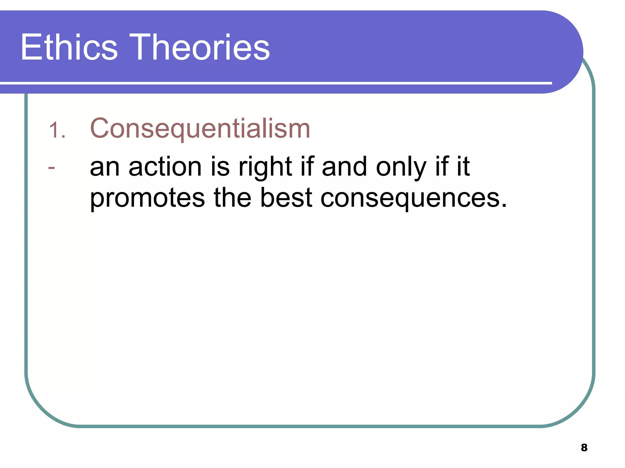 Chapter 1 Ethics | PPT