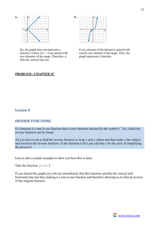 Chapter 1 Functions Relations V3 | PDF