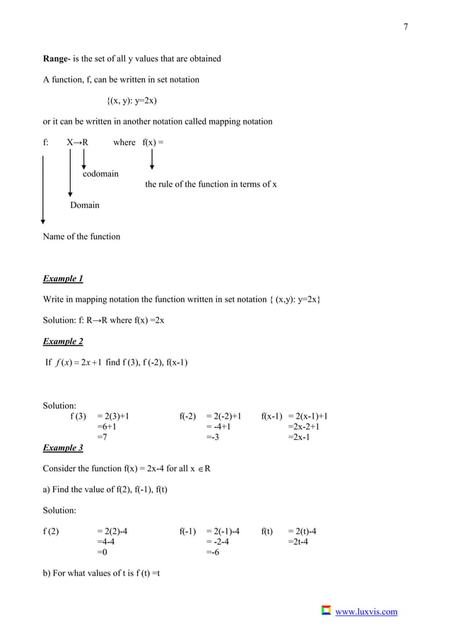 Chapter 1 Functions Relations V3 | PDF