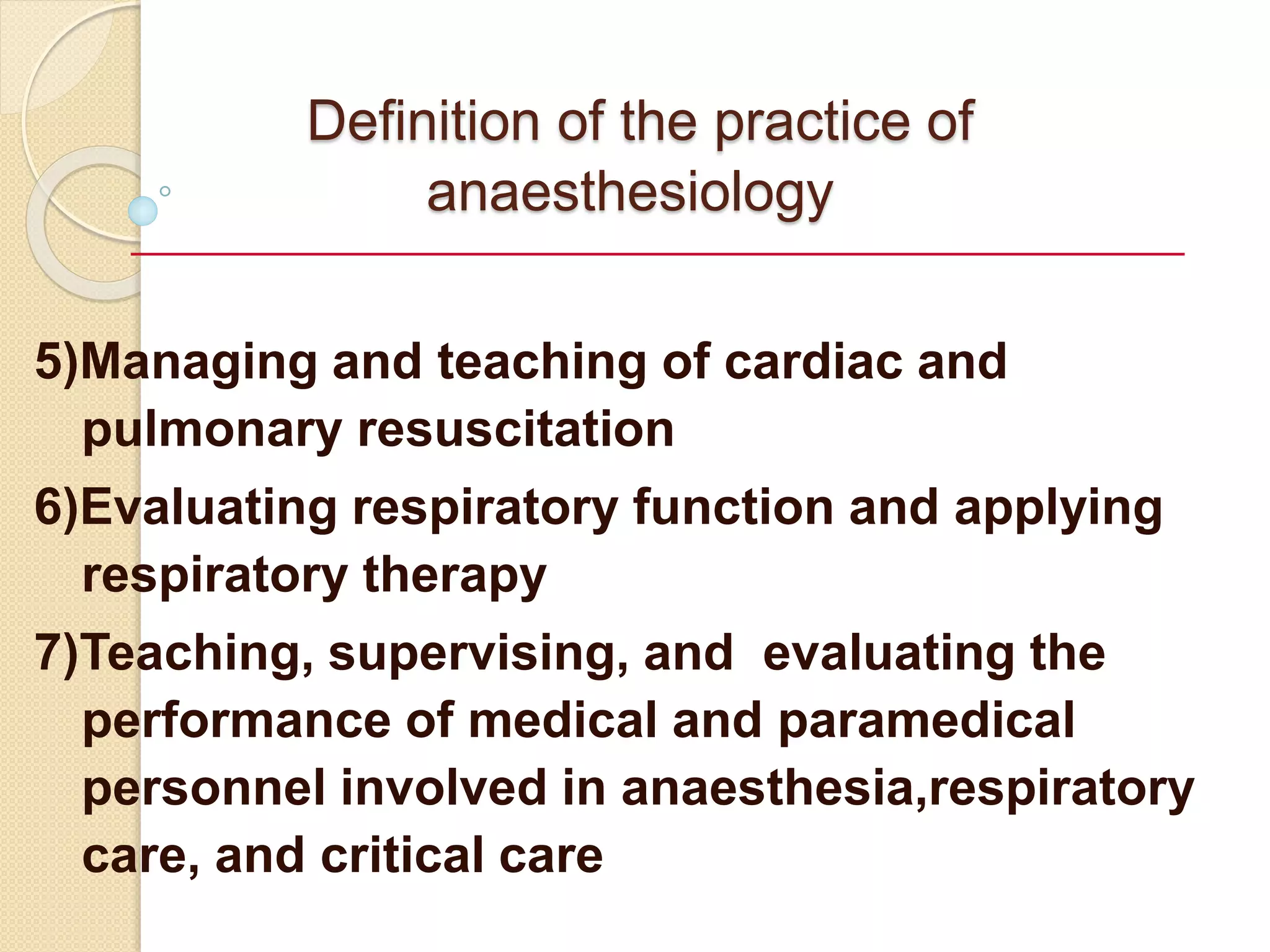 Chapter 1-intro duction of anesthesia | PPTX