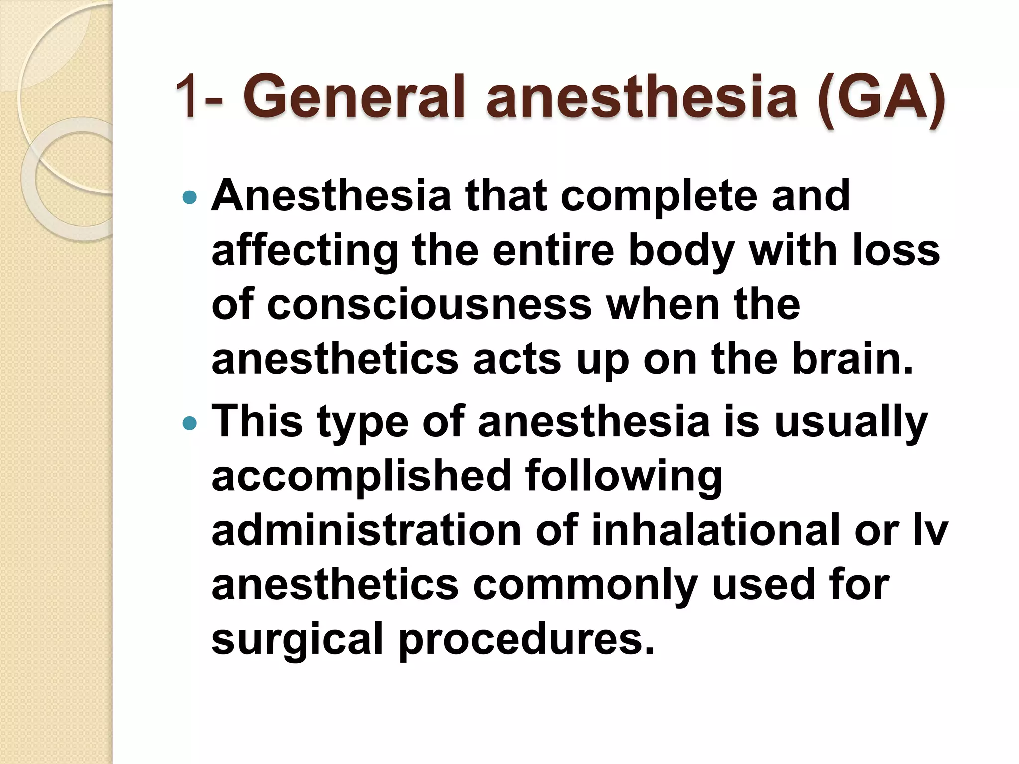Chapter 1-intro duction of anesthesia | PPTX