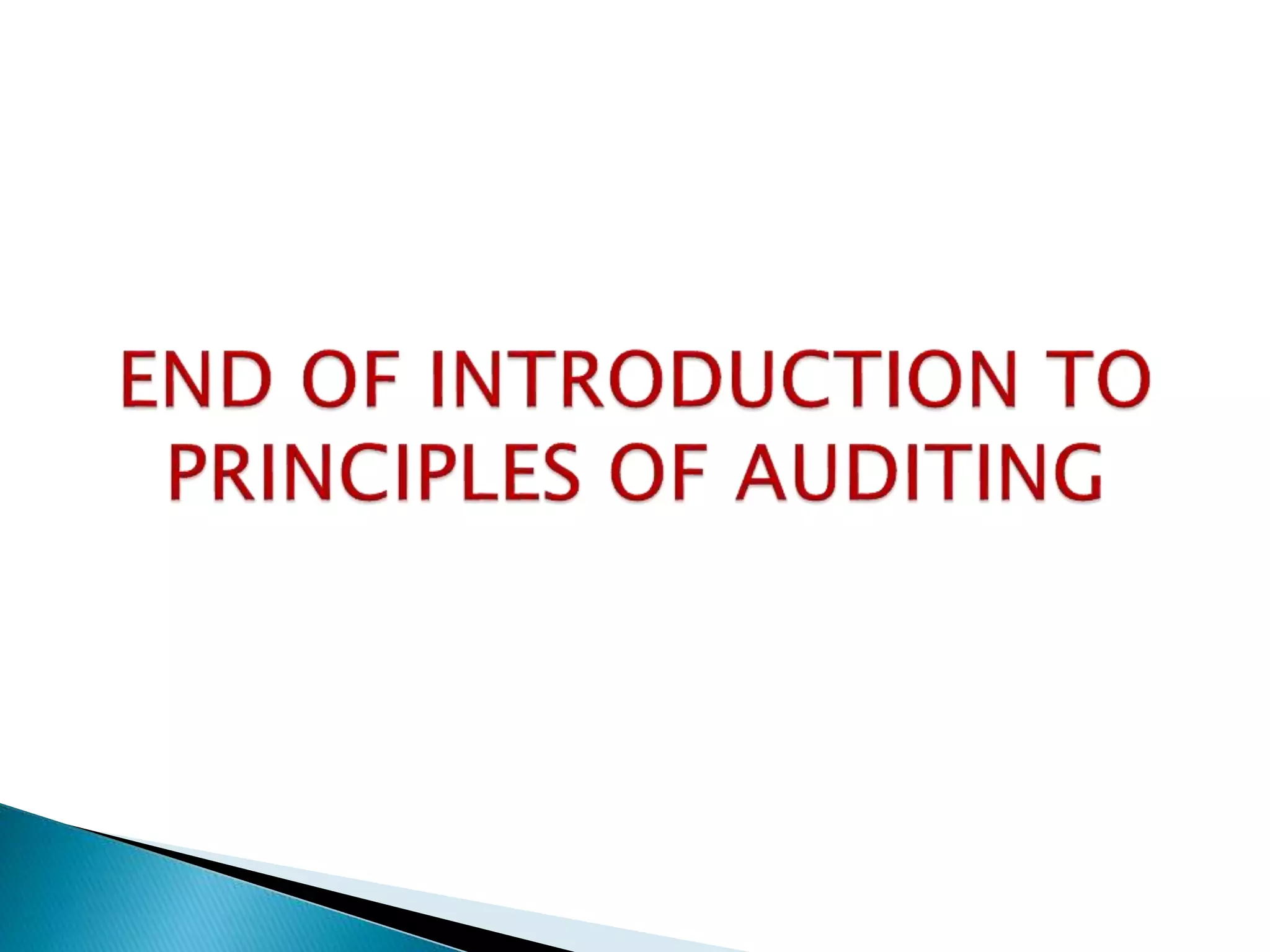 Chapter 1 -introduction to auditing | PPTX