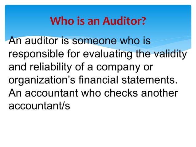 Chapter 1 -introduction to auditing | PPTX