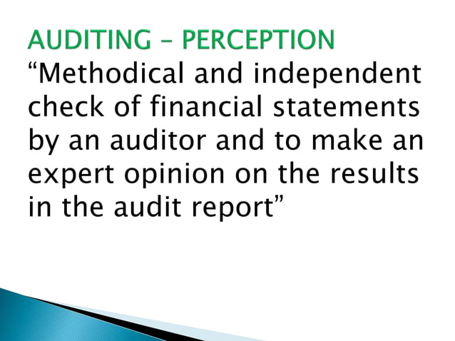 Chapter 1 -introduction to auditing | PPTX