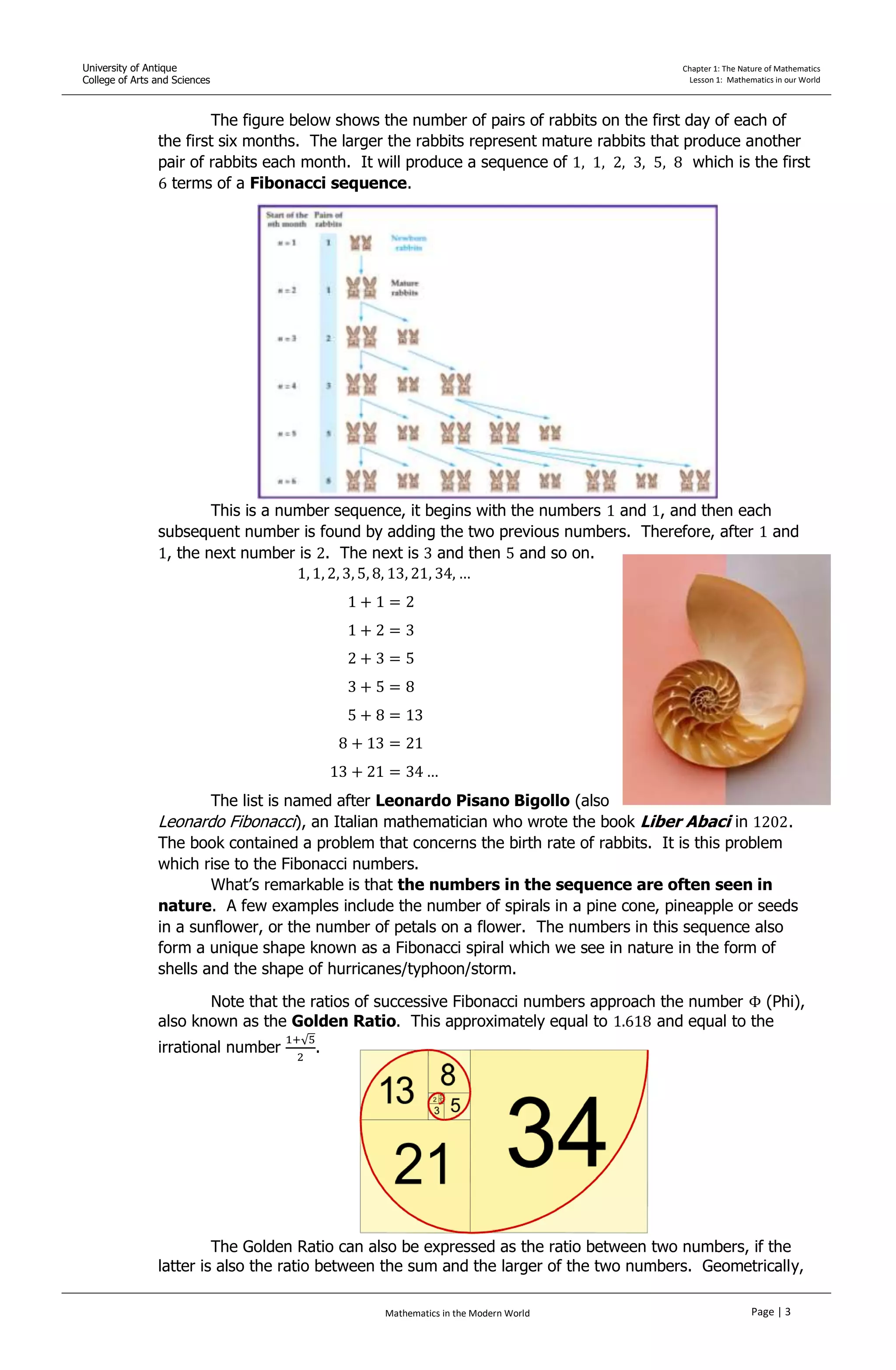 The Nature of Mathematics | PDF