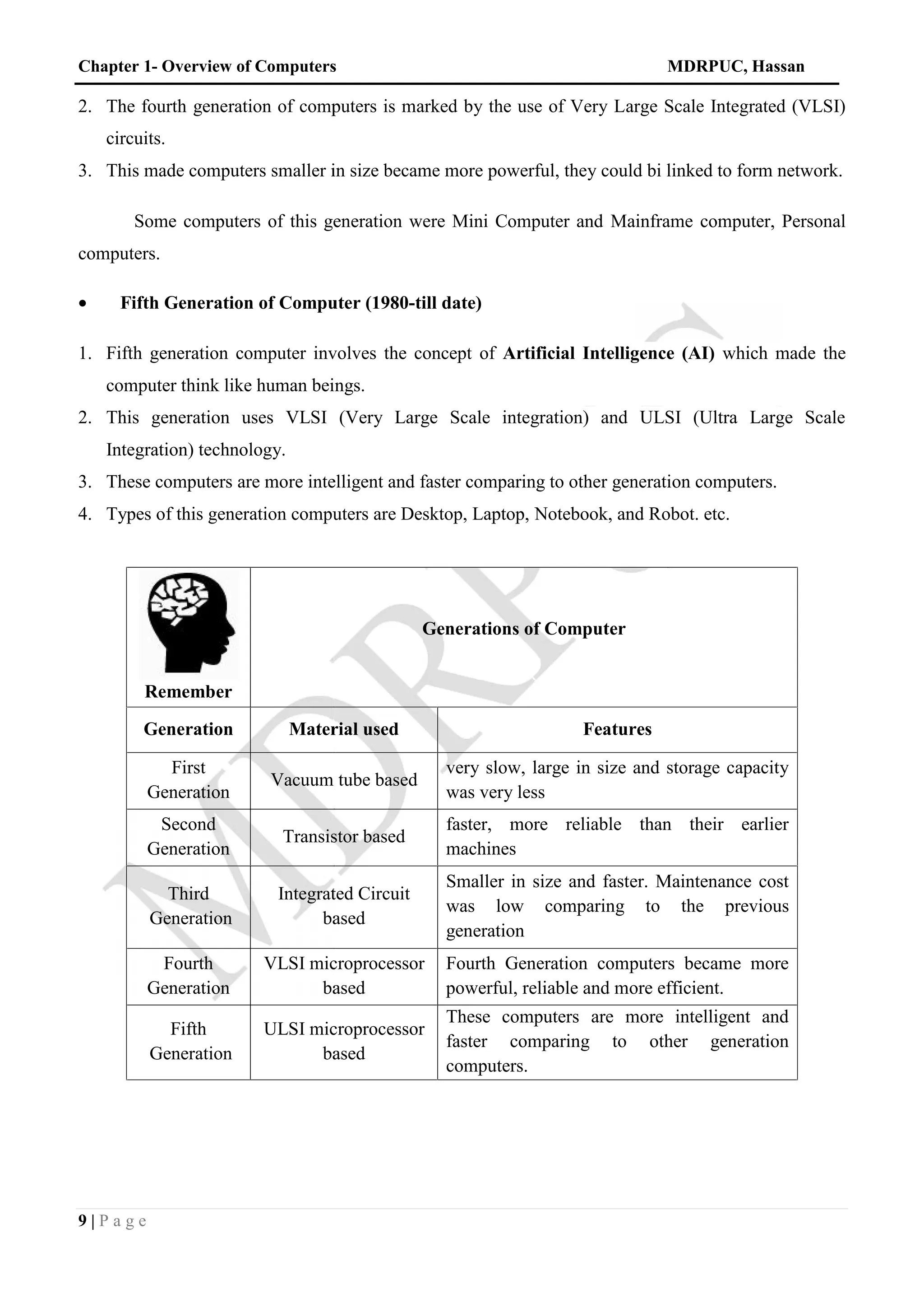 chapter-1-overview-of-computer. for your reference | PDF | Free Download