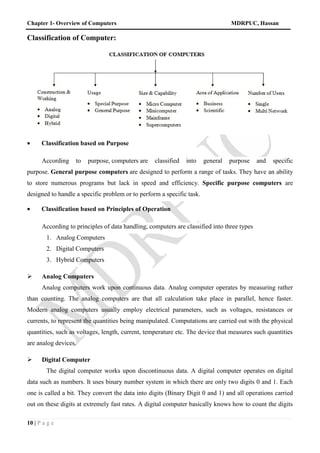 chapter-1-overview-of-computer. for your reference | PDF | Free Download