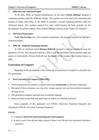 chapter-1-overview-of-computer. for your reference | PDF | Free Download