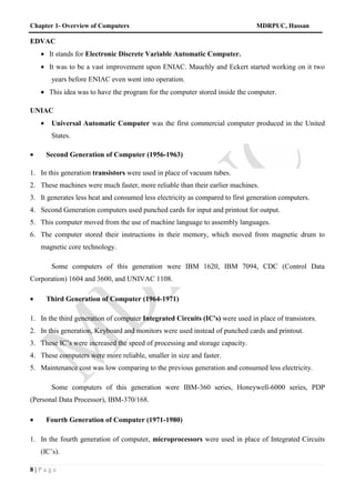 chapter-1-overview-of-computer. for your reference | PDF | Free Download