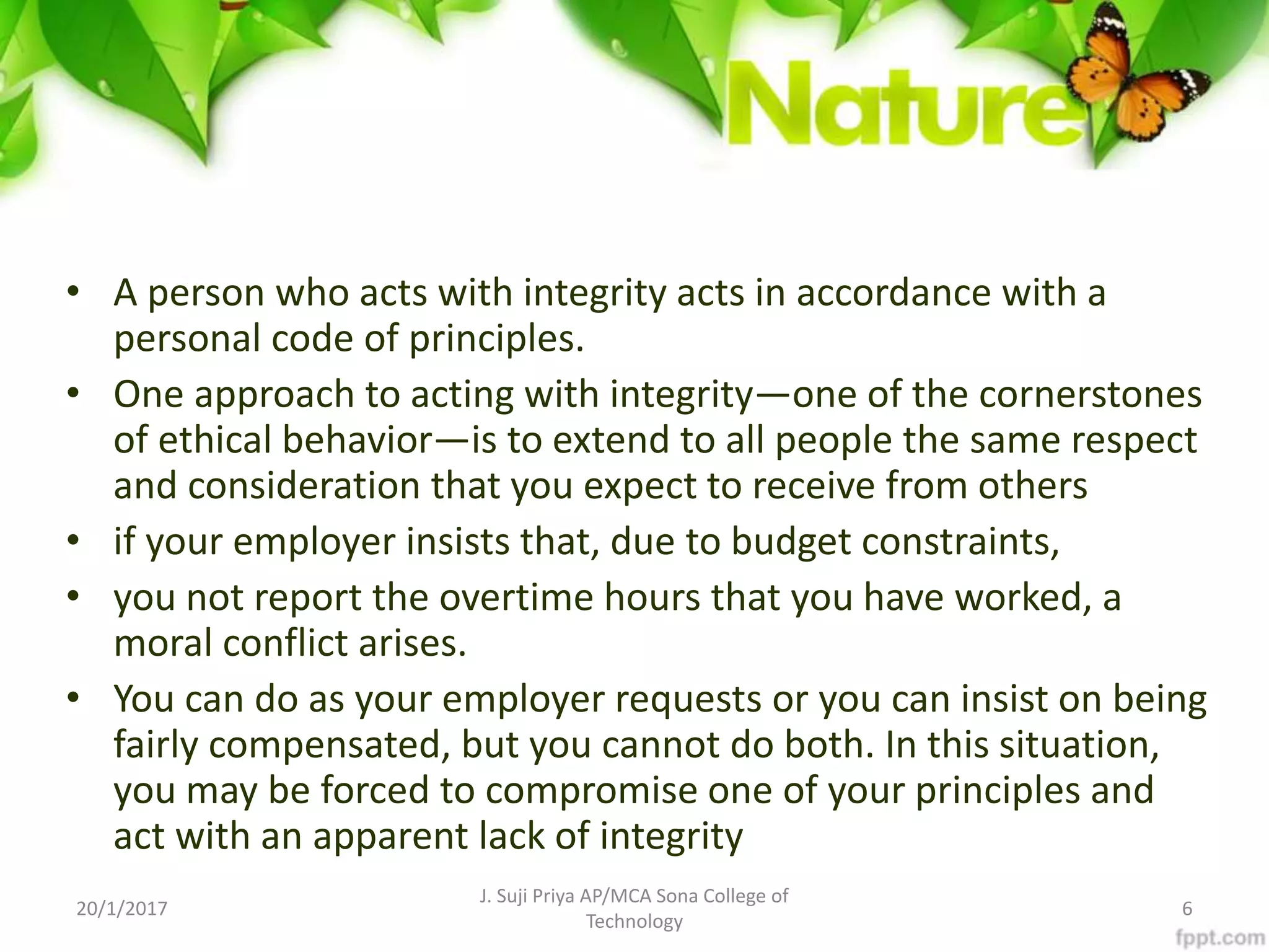 Chapter 1- Overview of Ethics | PPTX