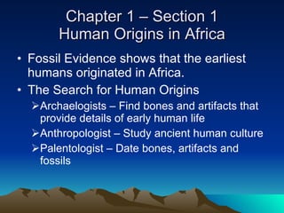 Chapter 1 – Peopling Of The World | PPT