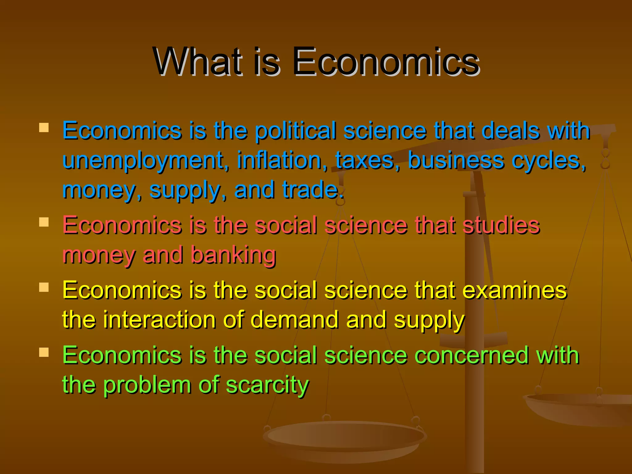 Introduction To Economics | PPT | Free Download