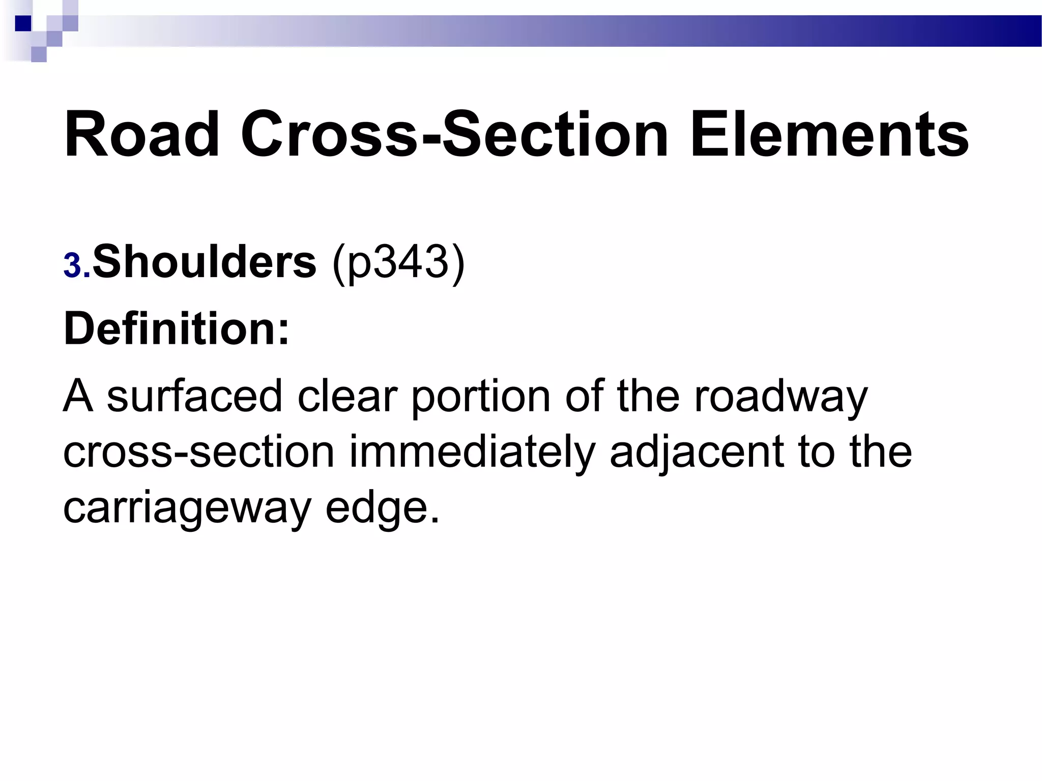Chapter 1-road-cross-section-elements | PPT