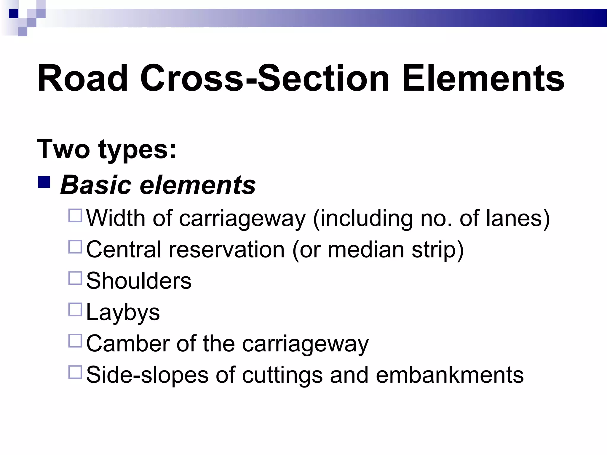 Chapter 1-road-cross-section-elements | PPT