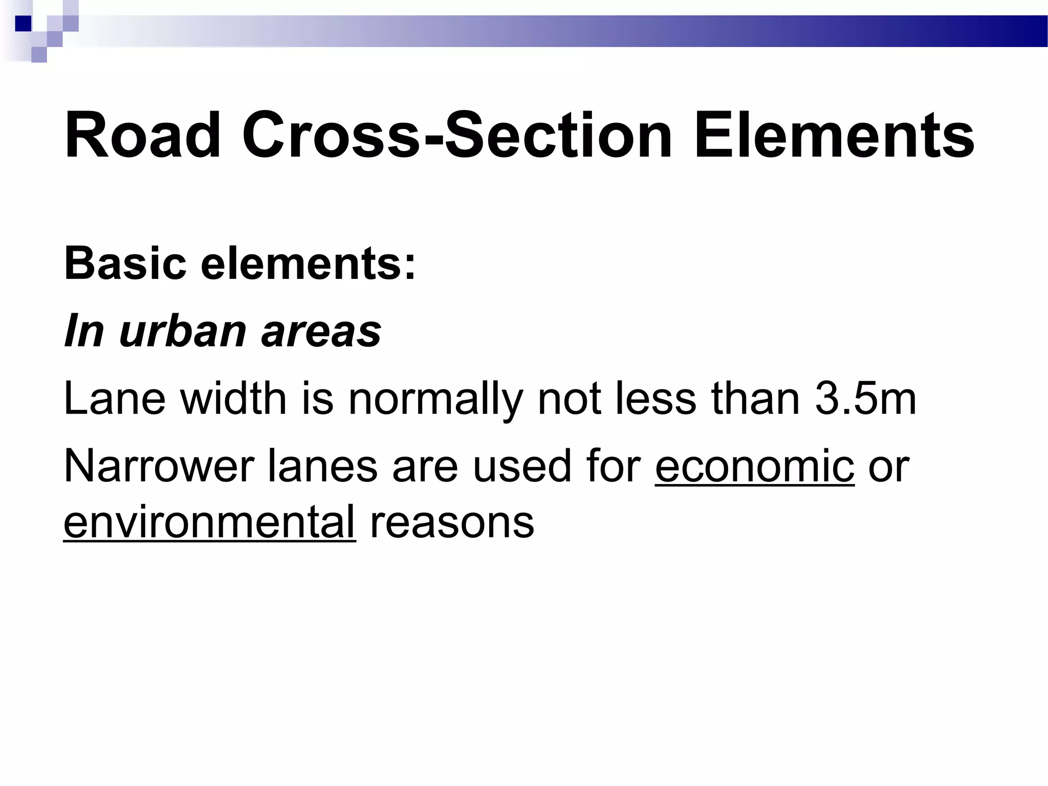Chapter 1-road-cross-section-elements | PPT