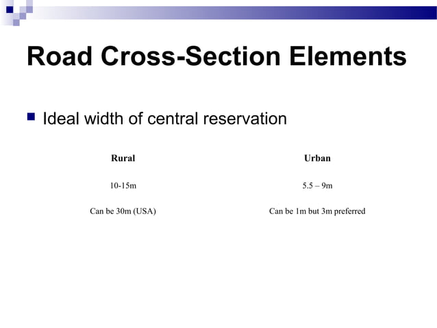 Chapter 1-road-cross-section-elements | PPT | Auto Safety | Automotive