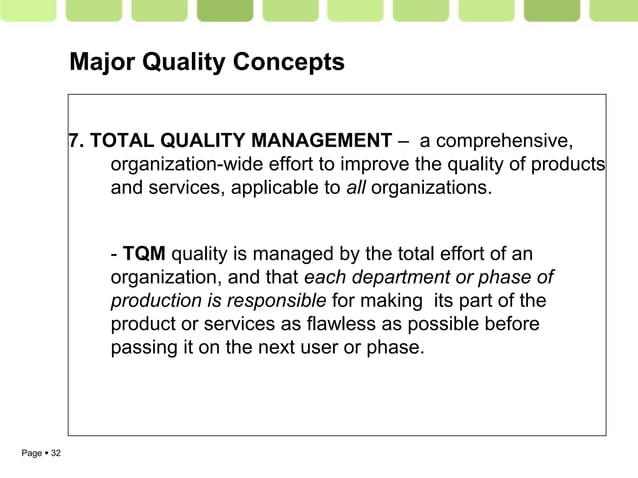 Chapter 1 - TQM Evolution | PPT