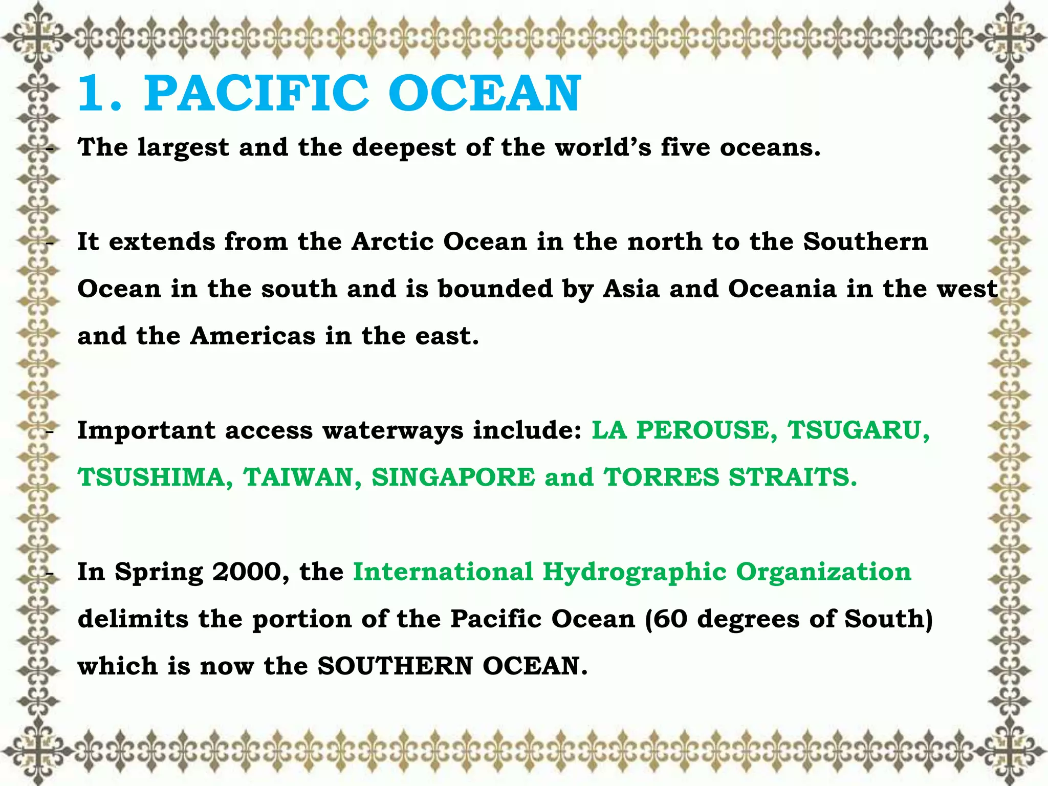 OCEANS OF THE WORLD | PPTX