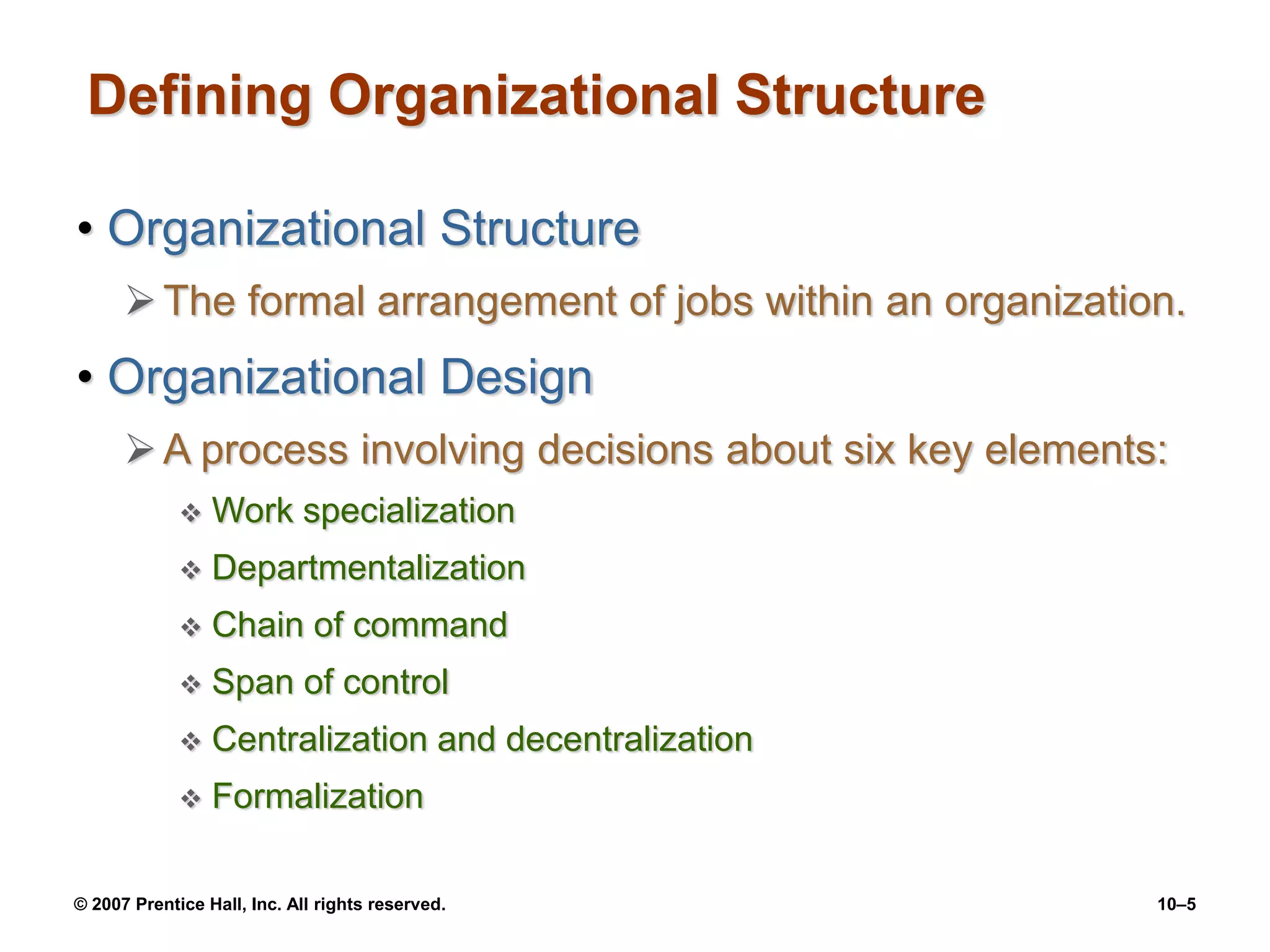 Organizational Structure and Design | PPT