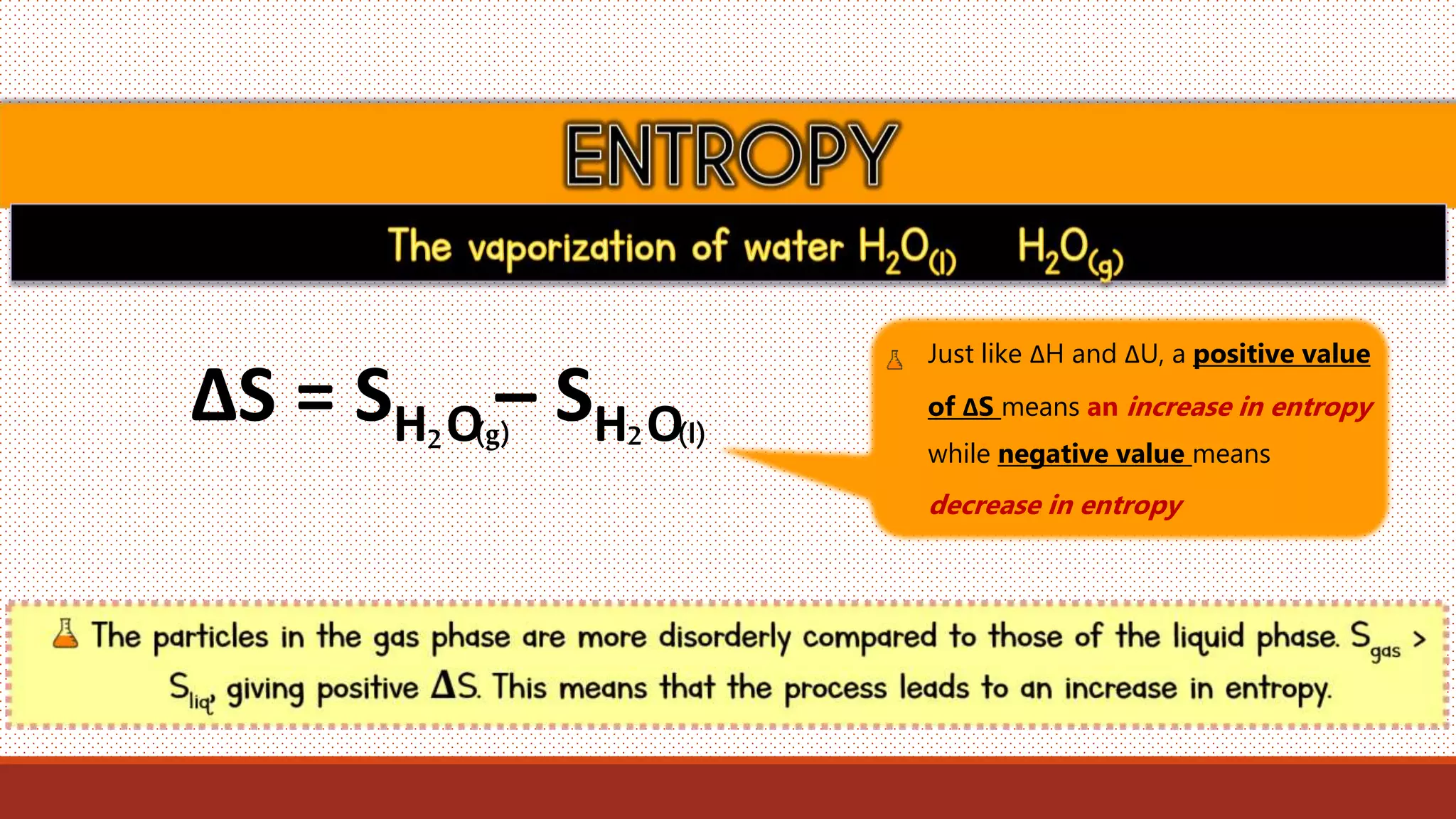 CHEMICAL THERMODYNAMICS (SPONTANEITY AND ENTROPY) | PPTX